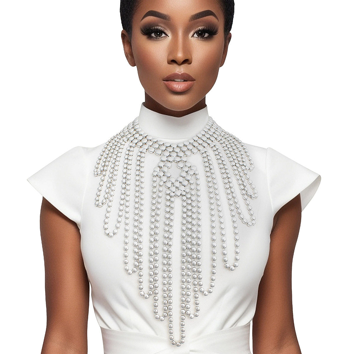 Chainmail Choker Silver Looped Set for Women – Uniquely Inspired Treasures